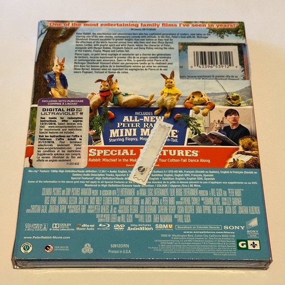Blu Ray | Media | Peter Rabbit Blu Ray Dvd Digital Factory Sealed ...